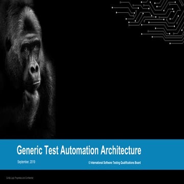 Generic Test Automation Architecture Pptx Web Development Internet