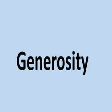 Generosity | PDF