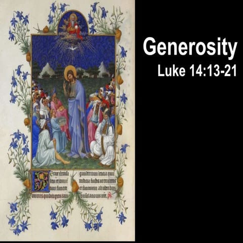 Generosity | PPTX | Christianity | Religion & Spirituality