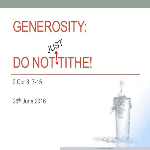 Generosity 260616 | PPT