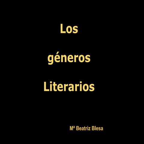 Generos literarios | PPT