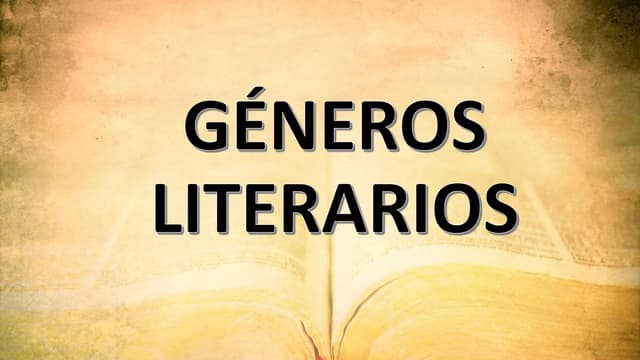 Géneros literarios, una presentación interactiva | PPT