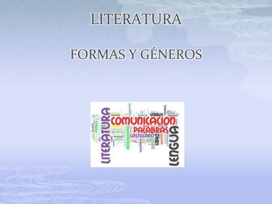 Esquema de los géneros literarios. | PPT
