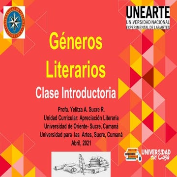 Generos literarios profa yelitza sucre | PPTX
