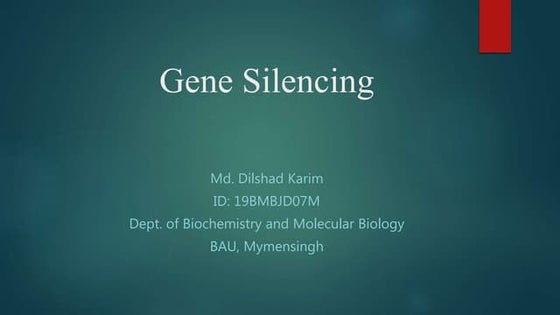 Gene silencing | PPT