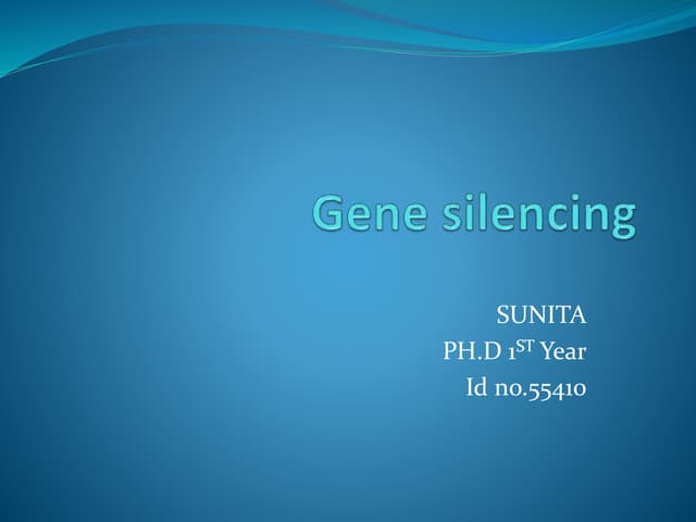 Antisense rna technology | PPTX
