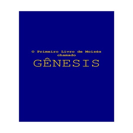 GÊNESIS: O Livro de Gênesis com Esboços - (GENESIS: The Book of Genesis ...
