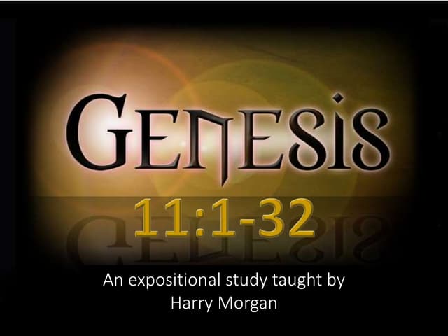 Tower of Babel (Genesis 11:1-9) Bible Study | PDF