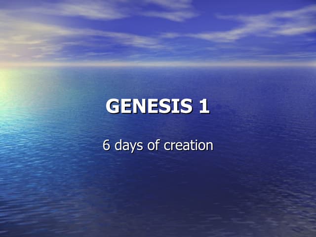 Creation story | PPT