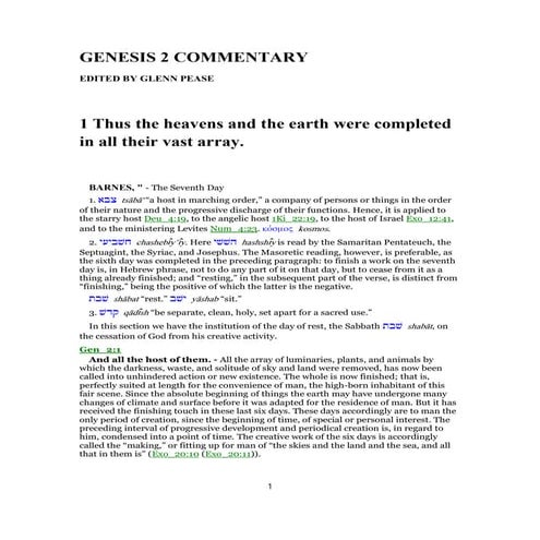 Genesis 2 commentary | PDF