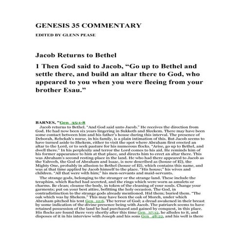 Genesis 35 commentary | PDF