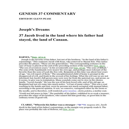 Genesis 37 commentary | PDF