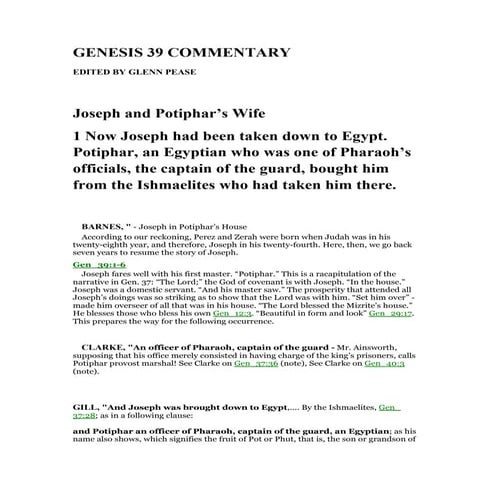 Genesis 39 commentary | PDF | Judaism | Religion & Spirituality