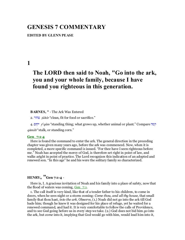 Genesis 7 Commentary genesis-7-commentary