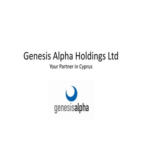 Genesis Alpha Holdings Ltd English | PPSX