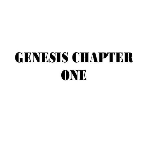 Genesis chapter one | PPT