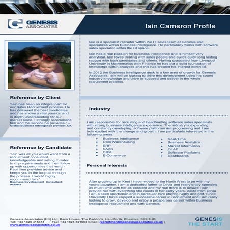 Genesis Slideshare Cv | DOC