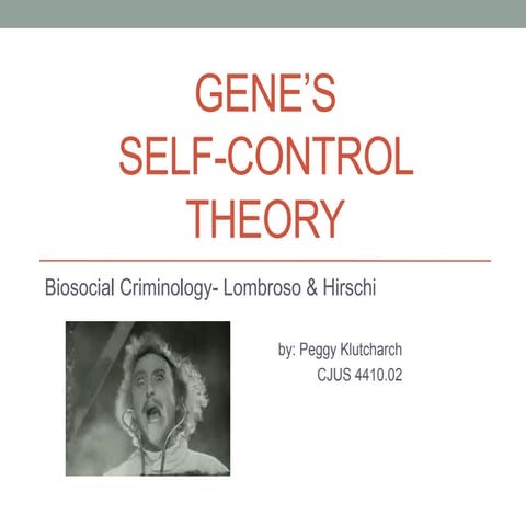 Self Control Theory Criminology – ZKMPP