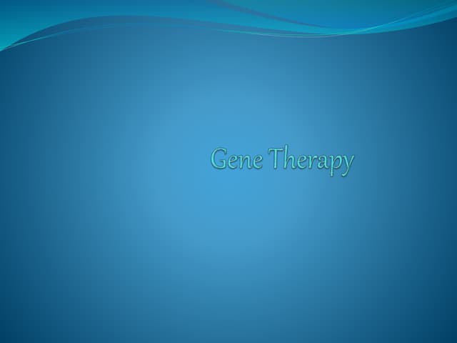 Gene Therapy – Introduction (Ex-vivo and In-Vivo Gene Therapy) - 2024 ...