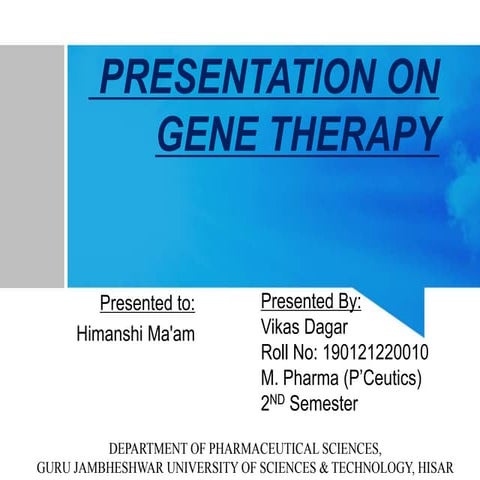 Gene therapy | PPT