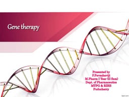 Gene therapy | PPT