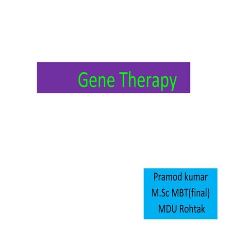Gene therapy | PPT