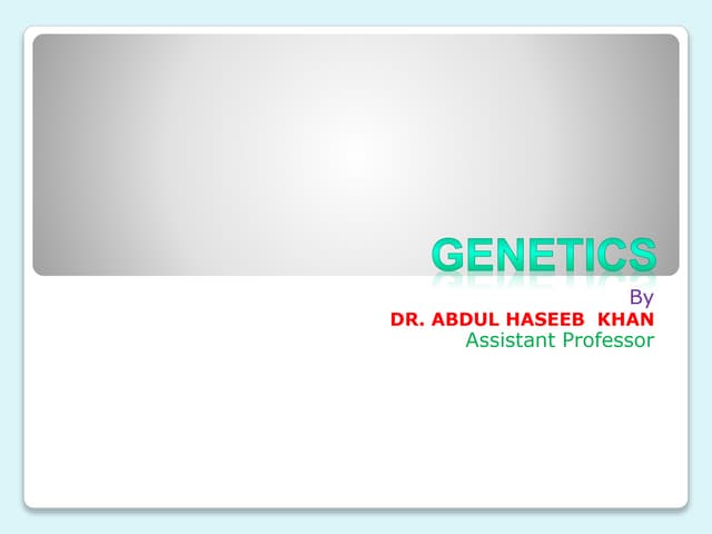 Genetic Disorders - Class XII - Biology | PPTX