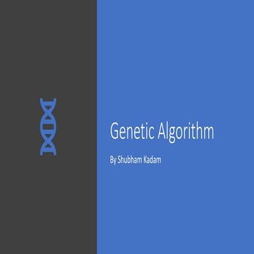Introduction to Genetic Algorithm | PPTX