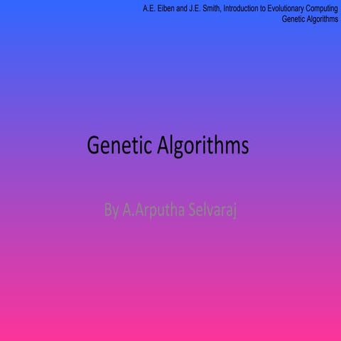 Genetic Algorithm Ppt 3857