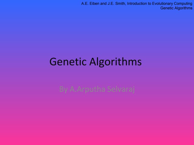 Genetic Algorithm Ppt 3857