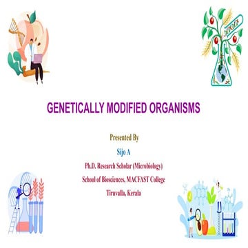 Genetically modified organisms in Biotechnology | PPTX