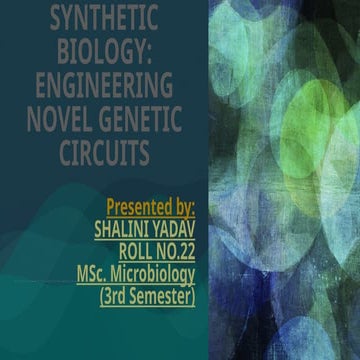 Engineering Novel GENETIC CIRCUIT.pptx