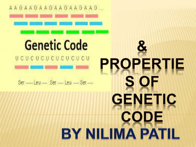 Deciphering of the genetic code | PPTX