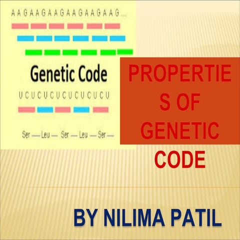 Genetic code properties | PPT