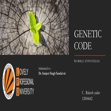Genetic code | PPT