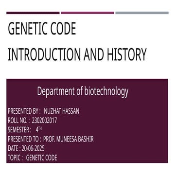 GENETIC CODE introduction and history.pptx