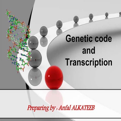 Genetic code and transcription | PPTX