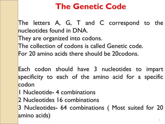 Genetic code | PPT