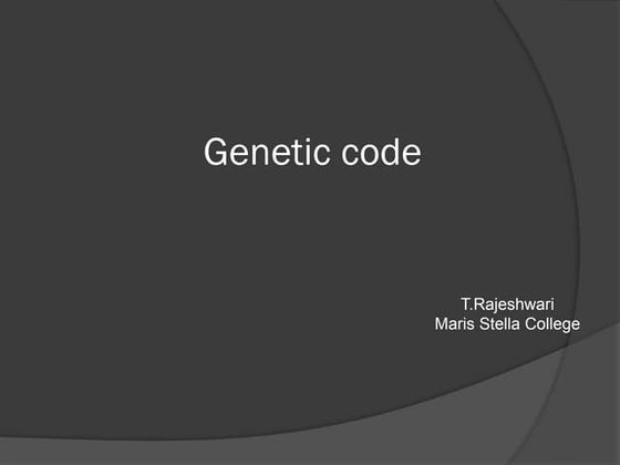 Genetic Code Ppt Pptx Programming Languages Computing