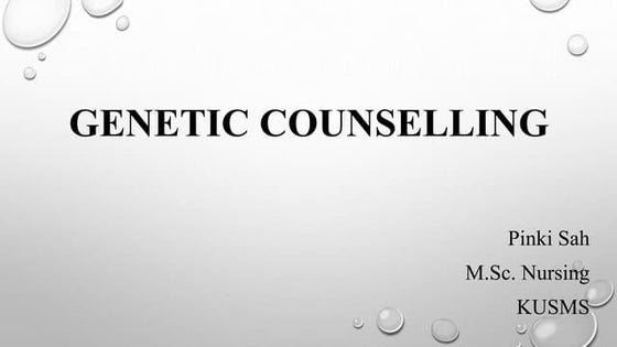 GENETIC TESTING: | PPT