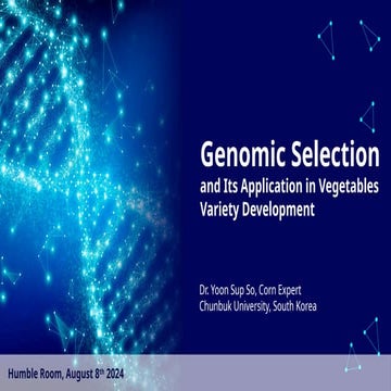 Genomic Selection and Its Application in Vegetables Variety Development ...
