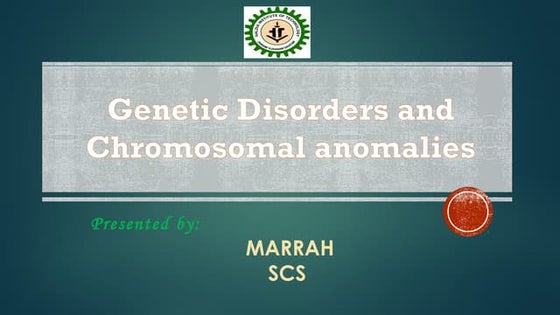 Chromosomal abnormalities | PPT