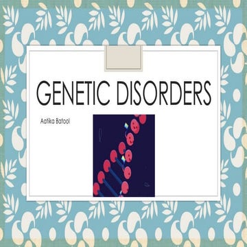 Genetic disorder | PPT