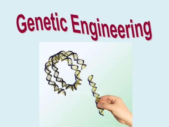 Basic principles of genetic engineering | PPTX