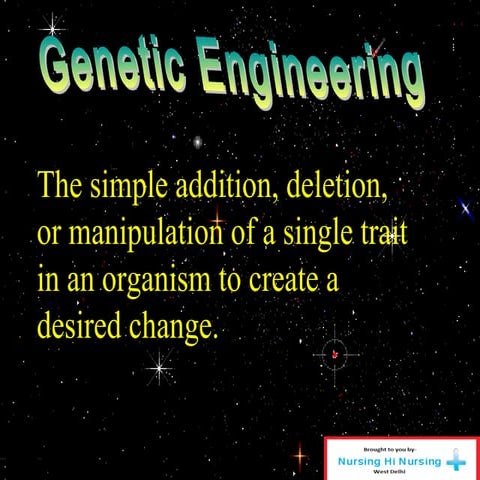 Genetic engineering | PPTX