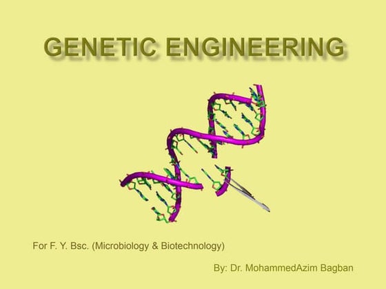 Basic principles of genetic engineering | PPTX