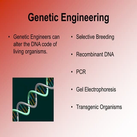 Genetic engineering | PPTX