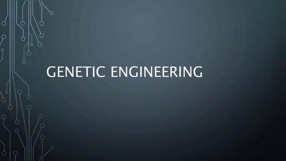 Tools used in genetic engineering | PPTX
