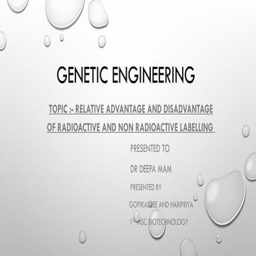Radioactive Labelling and Non Radioactive Labelling | PPTX