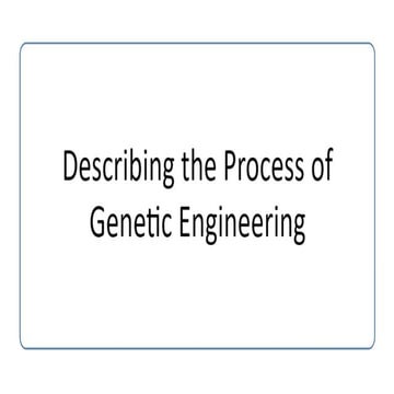 GENETIC ENGINEERING Powerpoint presentations from DOST STARBOOKS | PPTX